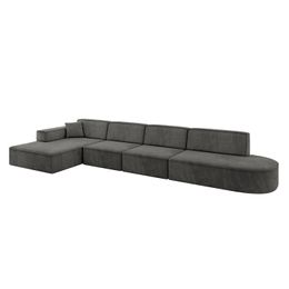 ECKSOFA Ottomane Links IREA-L3-v4 - 412x165x77 cm Ecru