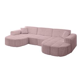 WOHNLANDSCHAFT LIVO-U1 - 315x173x79,5 cm Rosa