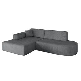 ECKSOFA Ottomane Links IREA-L1-v4 - 232x165x77 cm Duneklgrau
