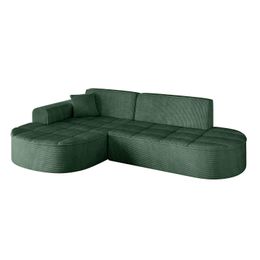 ECKSOFA Ottomane Links TARO-L1 - 243x171x79,5 cm Gr&uuml;n