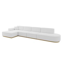 ECKSOFA Ottomane Links IREA-L3-v2 - 412x165x80 cm Wei&szlig;