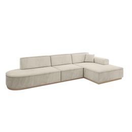 ECKSOFA Ottomane Rechts IREA-L2 - 328x171x83 cm Dunkelgrau