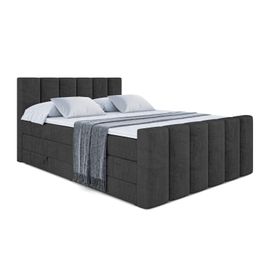 BOXSPRINGBETT BOXI1-Z KING - 200x200 - H3/H4 - Schwarz