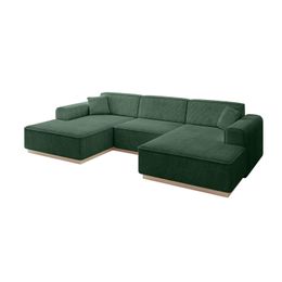 WOHNLANDSCHAFT IREA-U1 - 301x165x80 cm Gr&uuml;n