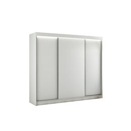 KLEIDERSCHRANK BEROG mit LED - 250 cm - Wei&szlig;