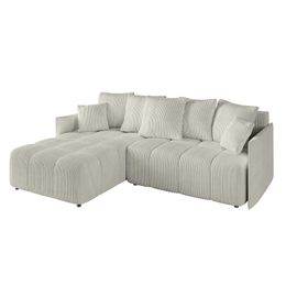 ECKSOFA Ottomane links LONLI-L 251x189x68 Creme Cord