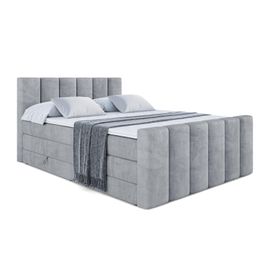 BOXSPRINGBETT BOXI1-Z KING - 180x200 - H3/H4 - Grau