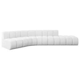 ECKSOFA modulares Sofa Brilo-L1 - 380x174x70 cm Wei&szlig;