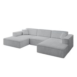 WOHNLANDSCHAFT IREA-U1-v4 - 301x165x77 cm Grau