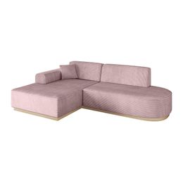 ECKSOFA Ottomane Links IREA-L1 - 232x165x80 cm Rosa