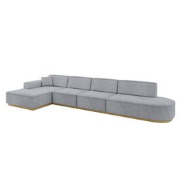 ECKSOFA Ottomane Links IREA-L3-v2 - 412x165x80 cm Grau