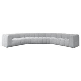 WOHNLANDSCHAFT modulares Sofa Lazro-U1 - 373x373x70 cm Grau