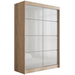 KLEIDERSCHRANK PEKA III - 150 cm - Sonoma Eiche|Wei&szlig;