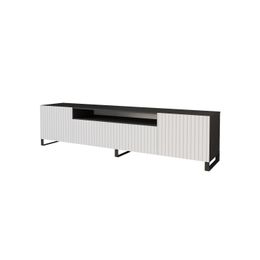 LOWBOARD KITO-S 200x53x41 cm - Schwarz / Wei&szlig;