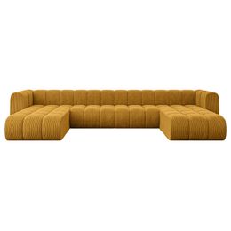 WOHNLANDSCHAFT modulares Sofa Joren-U2 - 410x177x70 cm Senfgelb
