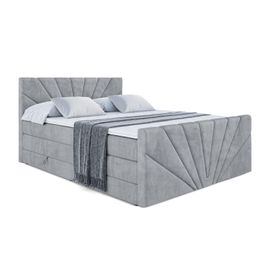 BOXSPRINGBETT MILTIO-Z KING - 140x200 - H3/H4 - Grau