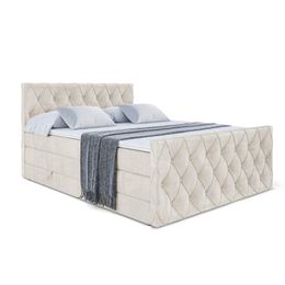 BOXSPRINGBETT AMAY-Z KING - 140x200 - H3/H4 - Ecru