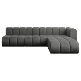 ECKSOFA modulares Sofa Darnel-L2 - 296x177x70 cm Dunkelgrau