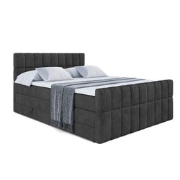 BOXSPRINGBETT MIAMI-Z KING - 200x200 - H3/H4 - Schwarz