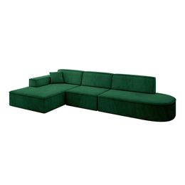 ECKSOFA Ottomane Links IREA-L2-v4 - 328x171x79 cm Gr&uuml;n