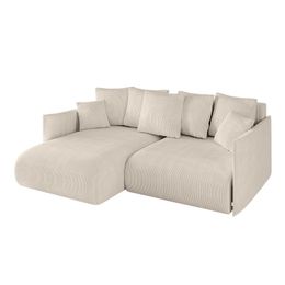 ECKSOFA Ottomane links ONESK-L 216x177x72 Beige Cord