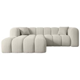 ECKSOFA Ottomane Links OLEA-L1 - 231x173x74 cm Creme