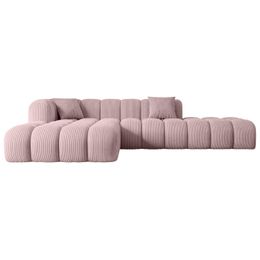 ECKSOFA Ottomane Links OLEA-L2 - 289x176x71 cm Rosa
