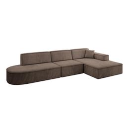 ECKSOFA Ottomane Rechts IREA-L2-v4 - 327x165x77 cm Braun