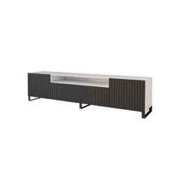 LOWBOARD KITO-S 200x53x41 cm - Wei&szlig; / Schwarz