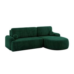 ECKSOFA mit Schlaffunktion und Bettkasten LIRA-L - 264x172x89 Gr&uuml;n