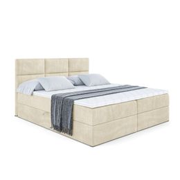 BOXBETT mit Matratze H3 und Lattenrost - OHIO - 140x200 cm Beige
