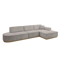 ECKSOFA Ottomane Rechts IREA-L2-v2 - 328x171x83 cm Hellbraun
