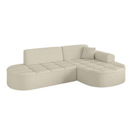 ECKSOFA Ottomane Rechts TARO-L1 - 243x171x79,5 cm Beige