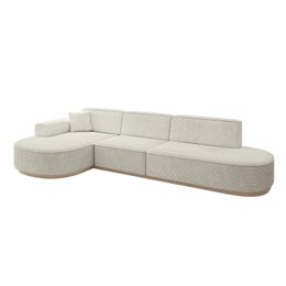 ECKSOFA Ottomane Links MARI-L2-v1 - 328x171x83 cm Creme Cord
