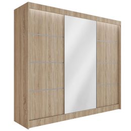 KLEIDERSCHRANK PAOKI mit LED - 250 cm - Sonoma Eiche