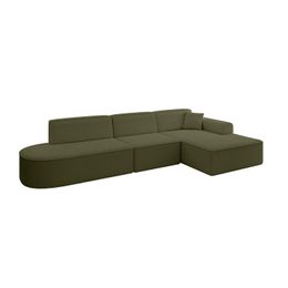 ECKSOFA Ottomane Rechts IREA-L2-v3 - 327x165x77 cm Gr&uuml;n