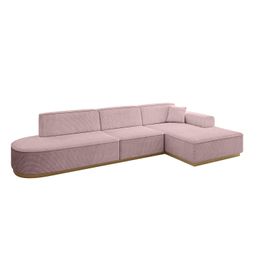 ECKSOFA Ottomane Rechts IREA-L2-v2 - 327x165x80 cm Rosa