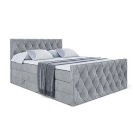 BOXSPRINGBETT AMAY-Z KING - 140x200 - H3/H4 - Grau