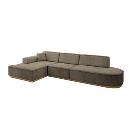 ECKSOFA Ottomane Links IREA-L2-v2 - 328x171x83 cm Braun