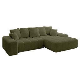 ECKSOFA Ottomane Rechts ENSI-L - 267x164x69 cm Olivgr&uuml;n