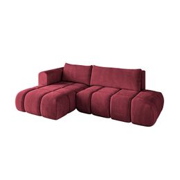 ECKSOFA Ottomane Links CLOUD-L 280x185x90 Bordeaux Velours
