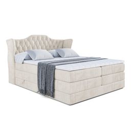 BOXSPRINGBETT VILA KING - 160x200 - H3/H4 - Creme