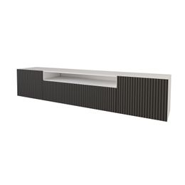 LOWBOARD NOA-2-W 200x40x41 cm - Wei&szlig; / Schwarz