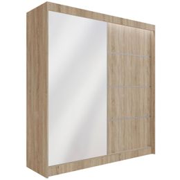KLEIDERSCHRANK PAOKI mit LED - 200 cm - Sonoma Eiche