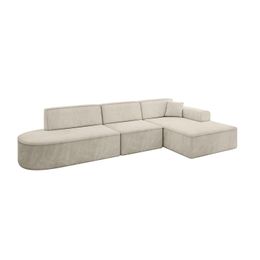 ECKSOFA Ottomane Rechts IREA-L2-v3 - 328x171x79 cm Dunkelgrau