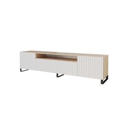LOWBOARD KITO-S 200x53x41 cm - Artisan / Wei&szlig;