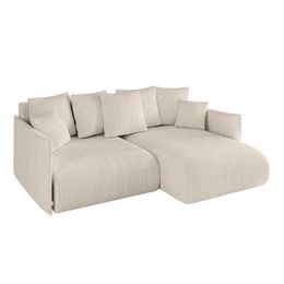 ECKSOFA Ottomane rechts ONESK-L 216x177x72 Beige Cord