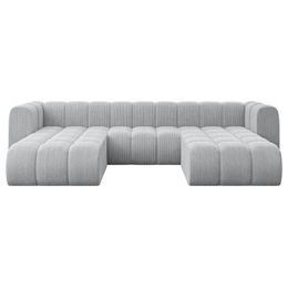 WOHNLANDSCHAFT modulares Sofa Joren-U1 - 319x177x70 cm Grau