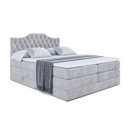BOXSPRINGBETT VILA-1 KING - 120x200 - H3/H4 - Hellgrau