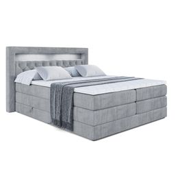 BOXSPRINGBETT NOEL GOLD KING - 200x200 - H3/H4 - Grau